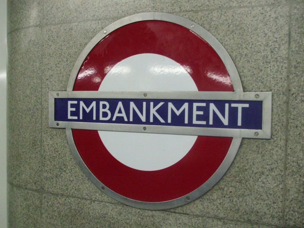 Embankment Tube Station London