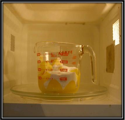 melt butter in microwave