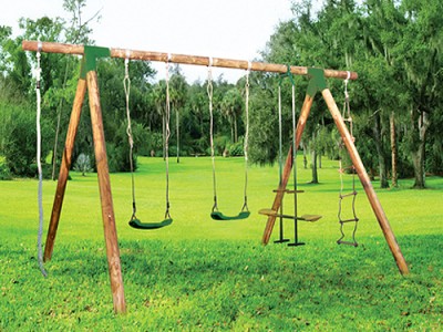 How to Design a Swing Set With Wood